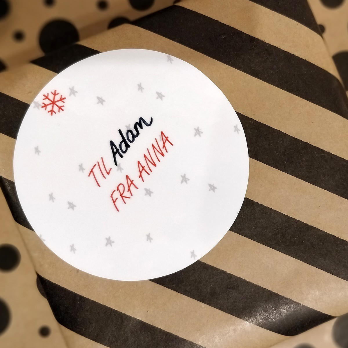 Individuelle Geschenkaufkleber gestalten | Ikast Etikett